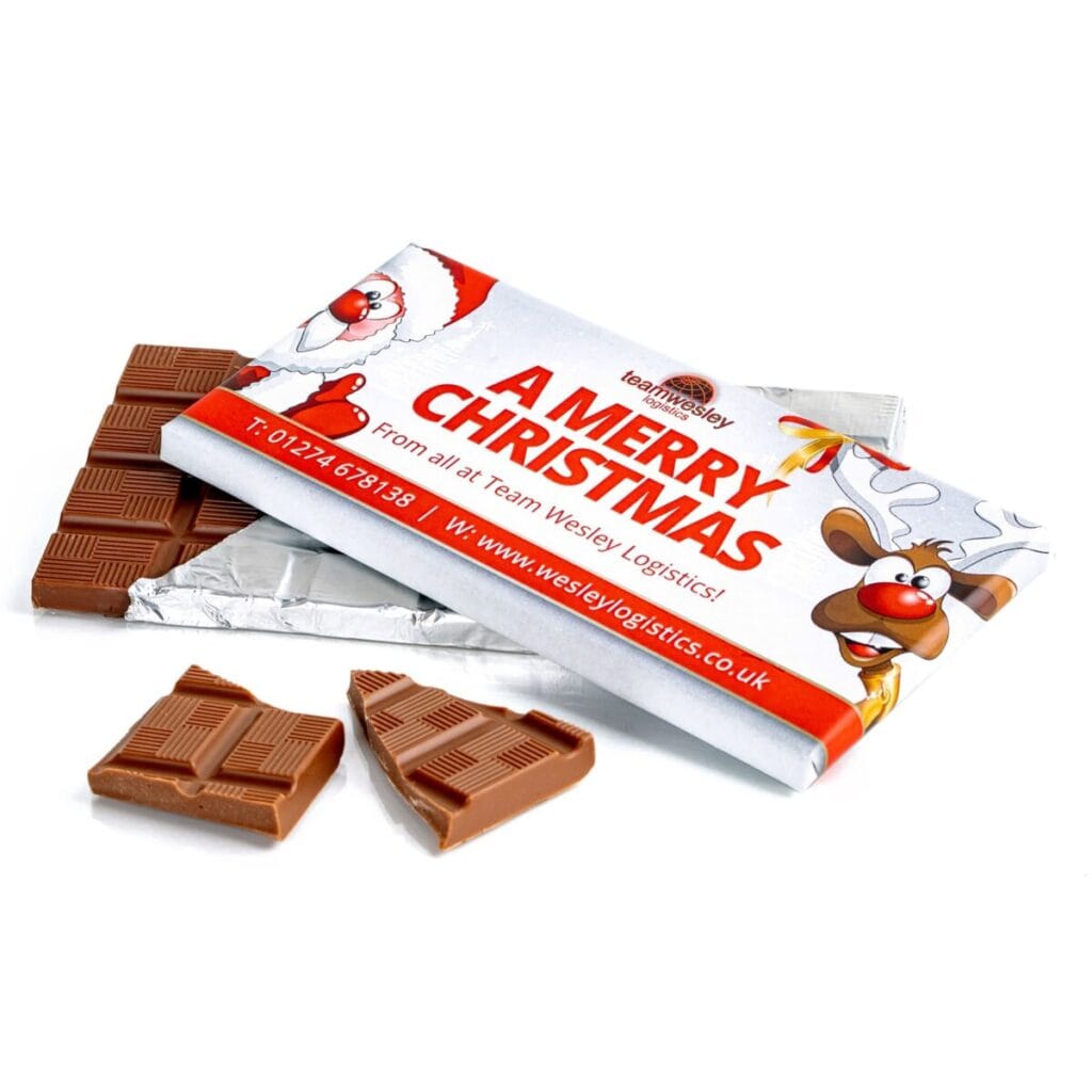 Full Wrap 90g Chocolate Bar Xmas - The Chocolate People